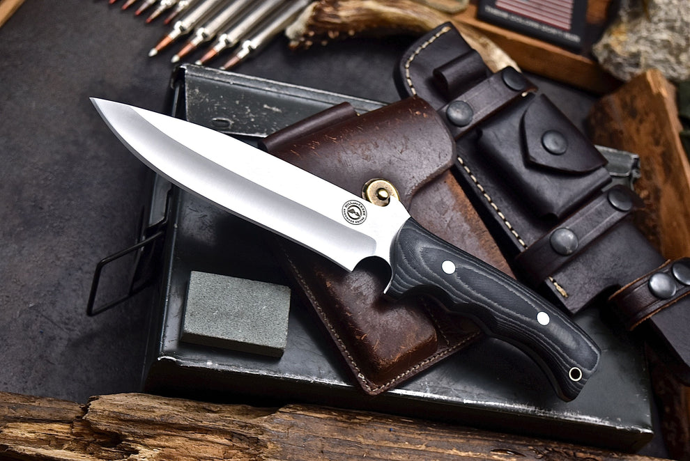 Snake River - Hill & Creek Handmade D2 Hunting Camping Knife & Accesso ...